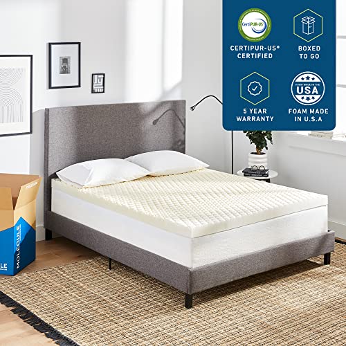 MOLECULE 3" CopperWELL Cooling Gel Infused Memory Foam Mattress Topper, King