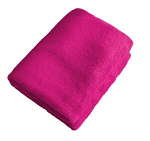 imaylex soft puppy flannel fleece blanket for pet dog cat, plush microfiber, cozy and lightweight, fuchsia, pet, 19 x 27 inch (50 x 70 cm)