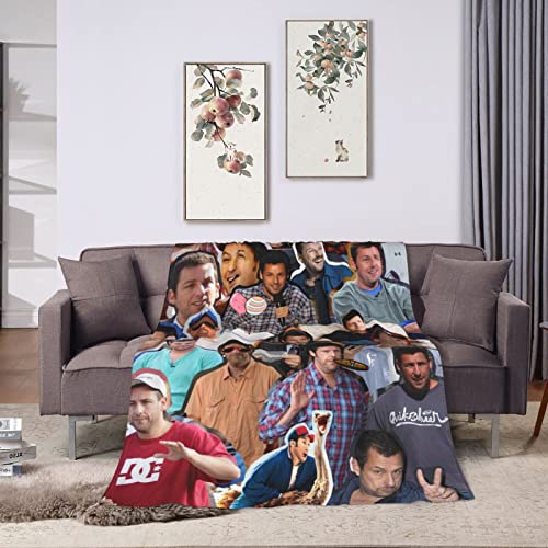 Adam Sandler Poster Throw Blanket Aesthetic Home Decor for Living Room Bedroom Birthday Gifts for Women Men Kids Hug Sleep Blankets Size 60"X50"