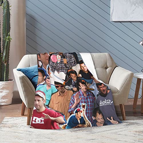 Adam Sandler Poster Throw Blanket Aesthetic Home Decor for Living Room Bedroom Birthday Gifts for Women Men Kids Hug Sleep Blankets Size 60"X50"