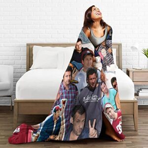 Adam Sandler Poster Throw Blanket Aesthetic Home Decor for Living Room Bedroom Birthday Gifts for Women Men Kids Hug Sleep Blankets Size 60"X50"