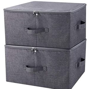 iwill CREATE PRO Underbed Storage Containers, 2pcs Storage Bins, Black Gray