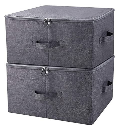 iwill CREATE PRO Underbed Storage Containers, 2pcs Storage Bins, Black Gray