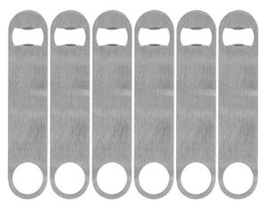 kiseer heavy duty stainless steel flat bottle opener, 6 pack beer bottle opener for kitchen, bar or restaurant