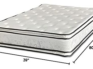 Nutan, 12-Inch Medium Plush Double Sided Pillowtop Innerspring Mattress, Twin XL