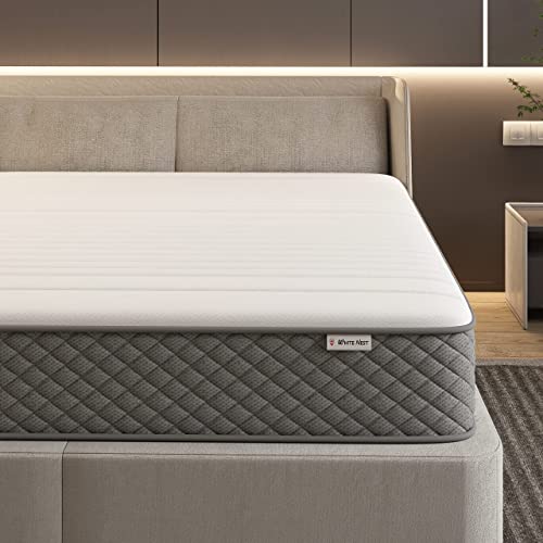 WHITE NEST Queen Mattress, 10 Inch Memory Foam Mattress with Innerspring Hybrid Mattress in a Box Pressure Relief & Supportive Full Size Mattress (Queen)…