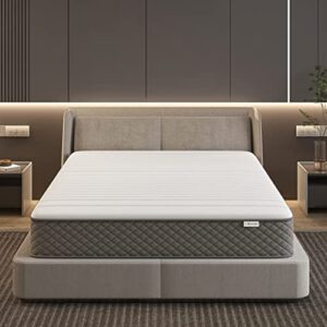 WHITE NEST Queen Mattress, 10 Inch Memory Foam Mattress with Innerspring Hybrid Mattress in a Box Pressure Relief & Supportive Full Size Mattress (Queen)…