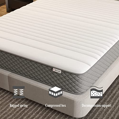 WHITE NEST Queen Mattress, 10 Inch Memory Foam Mattress with Innerspring Hybrid Mattress in a Box Pressure Relief & Supportive Full Size Mattress (Queen)…