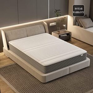 WHITE NEST Queen Mattress, 10 Inch Memory Foam Mattress with Innerspring Hybrid Mattress in a Box Pressure Relief & Supportive Full Size Mattress (Queen)…