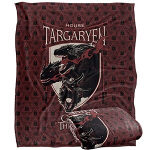 game of thrones house targaryen officially licensed silky touch super soft throw blanket 50" x 60"