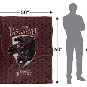 Game of Thrones House Targaryen Officially Licensed Silky Touch Super Soft Throw Blanket 50" x 60"