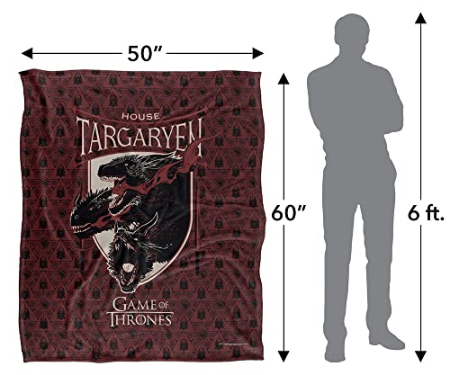 Game of Thrones House Targaryen Officially Licensed Silky Touch Super Soft Throw Blanket 50" x 60"