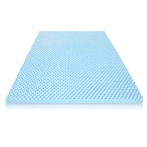 milliard 2in. egg crate gel memory foam mattress topper - queen, mattress pad provides great pressure relief, gel infusion contributes to a cooler night sleep (queen)