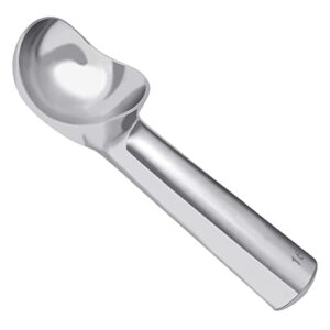 large ice cream scoop 7 inches nonstick anti-freeze ice cream scooper professional icecream scoop spoon kitchen tool aluminum design for gelato, cookie dough, sorbet, bright silver