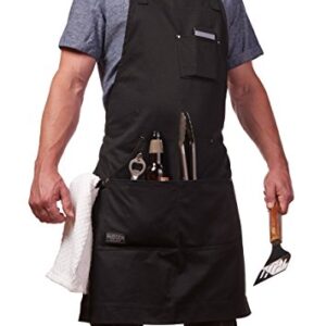 Hudson Durable Goods - Professional Grade Chef Apron - Black - 100% Cotton