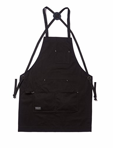 Hudson Durable Goods - Professional Grade Chef Apron - Black - 100% Cotton