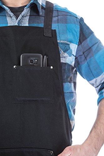 Hudson Durable Goods - Professional Grade Chef Apron - Black - 100% Cotton