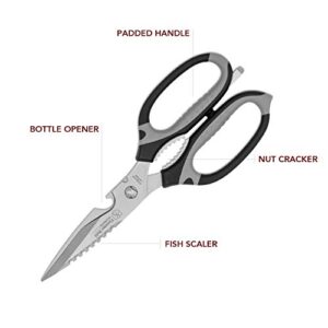 Hammer Stahl Kitchen Shears - Multipurpose Heavy Duty Kitchen Scissors - High Carbon Steel - Come-Apart Professional Cutter