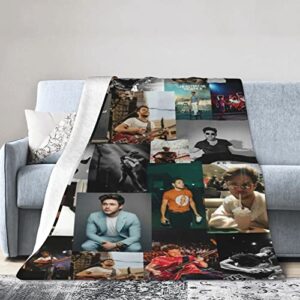 danajlessard flannel blanket niall singer horan throws blanket fleece air conditioning blankets all season 60"x50"