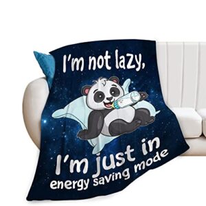 cute panda blanket funny panda decor animal throw blanket panda gifts for girls boys super warm soft plush lightweight fleece flannel blanket winter couch bedding blanket for kids adults women 40"x50"