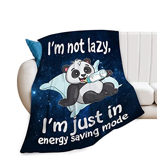 Cute Panda Blanket Funny Panda Decor Animal Throw Blanket Panda Gifts for Girls Boys Super Warm Soft Plush Lightweight Fleece Flannel Blanket Winter Couch Bedding Blanket for Kids Adults Women 40"x50"