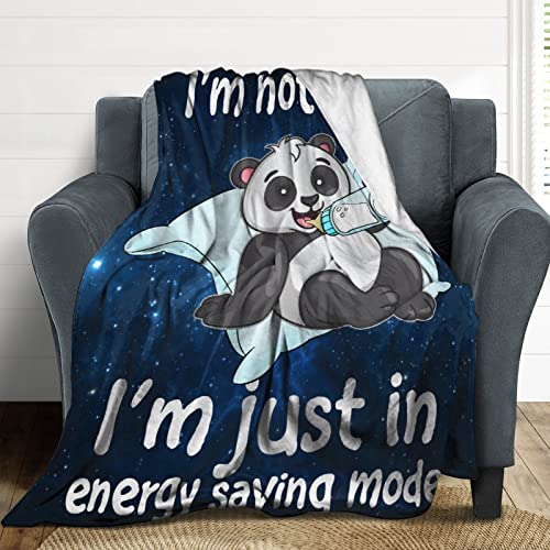 Cute Panda Blanket Funny Panda Decor Animal Throw Blanket Panda Gifts for Girls Boys Super Warm Soft Plush Lightweight Fleece Flannel Blanket Winter Couch Bedding Blanket for Kids Adults Women 40"x50"