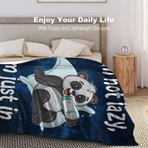 Cute Panda Blanket Funny Panda Decor Animal Throw Blanket Panda Gifts for Girls Boys Super Warm Soft Plush Lightweight Fleece Flannel Blanket Winter Couch Bedding Blanket for Kids Adults Women 40"x50"