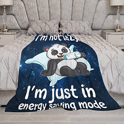 Cute Panda Blanket Funny Panda Decor Animal Throw Blanket Panda Gifts for Girls Boys Super Warm Soft Plush Lightweight Fleece Flannel Blanket Winter Couch Bedding Blanket for Kids Adults Women 40"x50"