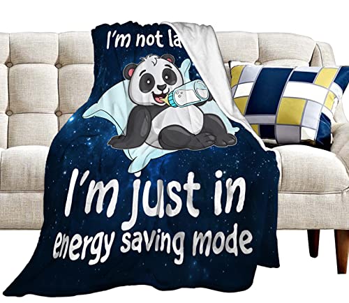 Cute Panda Blanket Funny Panda Decor Animal Throw Blanket Panda Gifts for Girls Boys Super Warm Soft Plush Lightweight Fleece Flannel Blanket Winter Couch Bedding Blanket for Kids Adults Women 40"x50"