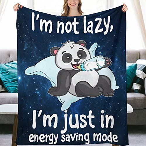 Cute Panda Blanket Funny Panda Decor Animal Throw Blanket Panda Gifts for Girls Boys Super Warm Soft Plush Lightweight Fleece Flannel Blanket Winter Couch Bedding Blanket for Kids Adults Women 40"x50"