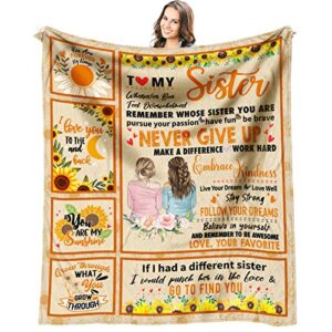 aiyubofun sister gifts blanket for mothers day - sisters gifts from sister - sister birthday gifts from sister - gifts for sister from sisters - gift for sister throw blanket 60" x 50"