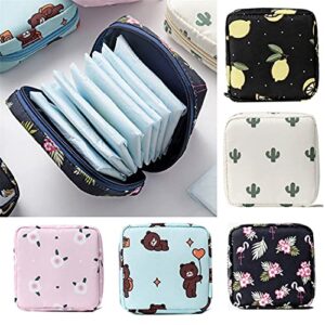 vinmen waterproof tampon storage bag cute sanitary pad pouches portable makeup lipstick key earphone data cables organizer