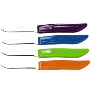 chef craft select paring knife, 2.5 inch blade 6 inches in length 4 piece set, assorted