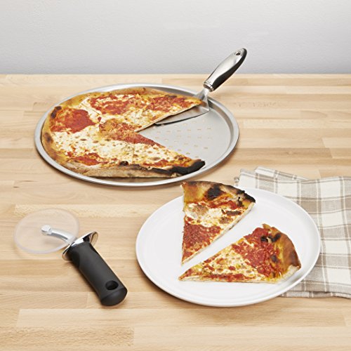 OXO 1065872 Good Grips 4-inch Pizza Wheel and Cutter for Non-Stick Pans,Clear/Black