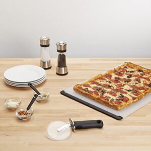 OXO 1065872 Good Grips 4-inch Pizza Wheel and Cutter for Non-Stick Pans,Clear/Black