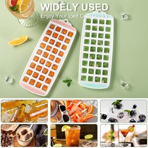 Small Ice Cube Trays with Lid - Mini Ice Trays for Freezer with Lid, ZDZDZ 2 Pack Easy-Release Tiny Ice Trays - Make 72 Ice Cube,Stackable Ice Mold Set for Iced Coffee Whiskey Beverages Cocktails