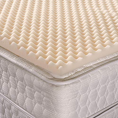 Geneva Healthcare Egg Crate Convoluted Foam Mattress Pad 4" Standard California King Size Topper 4" x 72" x 84"