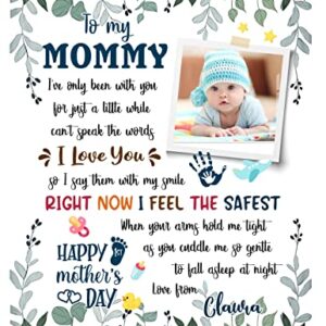 Personalized to My Mommy Fleece Blanket Gifts for Mother's Day I've Only Been with You Fleece Blanket for Mom to Be Custom Photo Throw Blanket Gifts for New Mom First Time Mom from New Baby