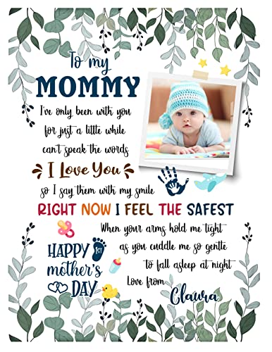 Personalized to My Mommy Fleece Blanket Gifts for Mother's Day I've Only Been with You Fleece Blanket for Mom to Be Custom Photo Throw Blanket Gifts for New Mom First Time Mom from New Baby