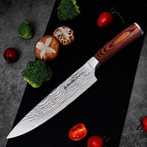 Astercook Chef Knife, 8 Inch Professional Kitchen Knife, German High Carbon Stainless Steel Ultra Sharp Knife, Chefs Knives with Ergonomic Handle and Gift Box