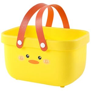 zerodeko shower caddy basket tote portable storage organizer cartoon duck bathroom toiletry basket with handles for shampoo soap cosmetics beauty product