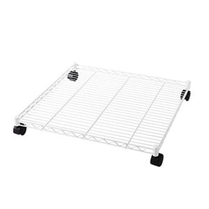 dormco suprima rolling underbed square shelf - white