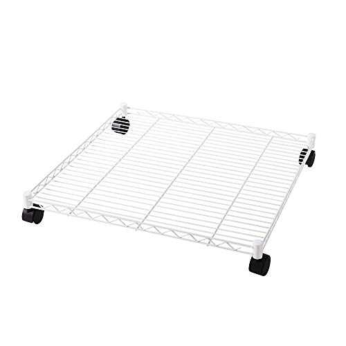 DormCo Suprima Rolling Underbed Square Shelf - White