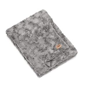 UGG 10485 Adalee Soft Faux Fur Reversible Accent Throw Blanket Luxury Cozy Fuzzy Fluffy Hotel Style Luxurious Home Decor Luxurious Soft Blankets for Sofa, Seal