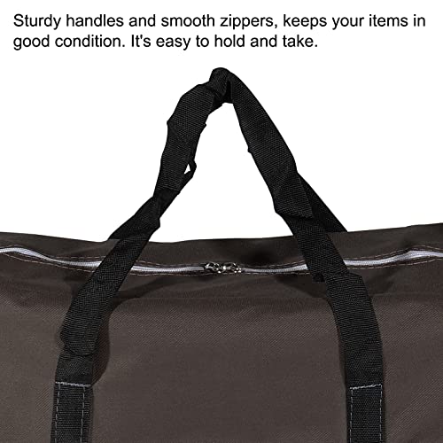 PATIKIL Closet Storage Bags, 80L Capacity Large Waterproof Moving Storage Bag Totes with Strong Handles for Home Camping, Brown