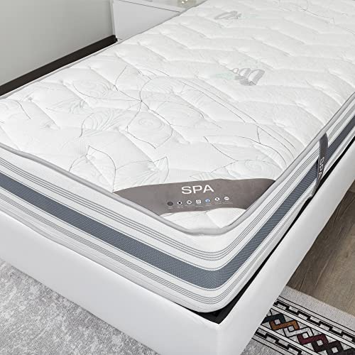 Ottomanson Firm Euro Top 12 in. Hybrid Twin Mattress - Innerspring and Foam for Pressure Relief and Cool Sleep