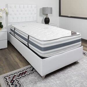 Ottomanson Firm Euro Top 12 in. Hybrid Twin Mattress - Innerspring and Foam for Pressure Relief and Cool Sleep