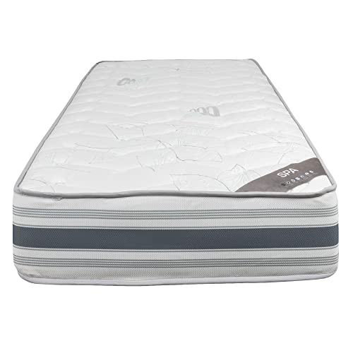 Ottomanson Firm Euro Top 12 in. Hybrid Twin Mattress - Innerspring and Foam for Pressure Relief and Cool Sleep