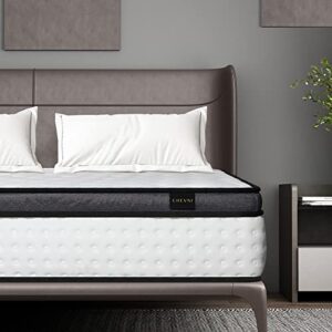 chevni full mattress, 10 inch individually pocket springs hybrid mattress,dual layer gel memory foam,medium firm mattresses in a box full size mattress