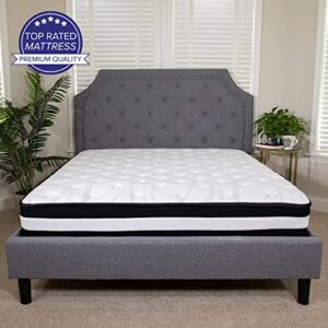 EMMA + OLIVER 10 Inch Foam and Pocket Spring Firm Mattress, King in a Box